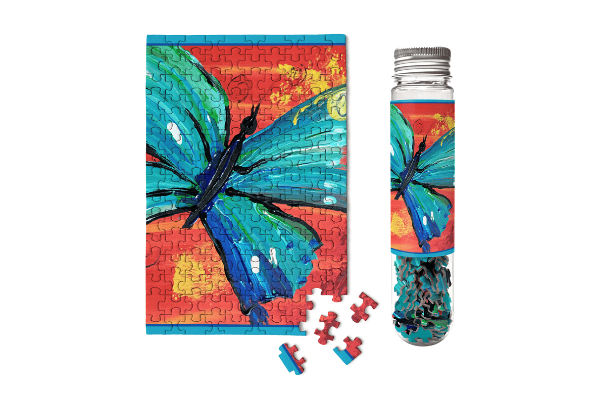 Micro Puzzles - Yellow Butterfly MicroPuzzle Mini Jigsaw Puzzle ...