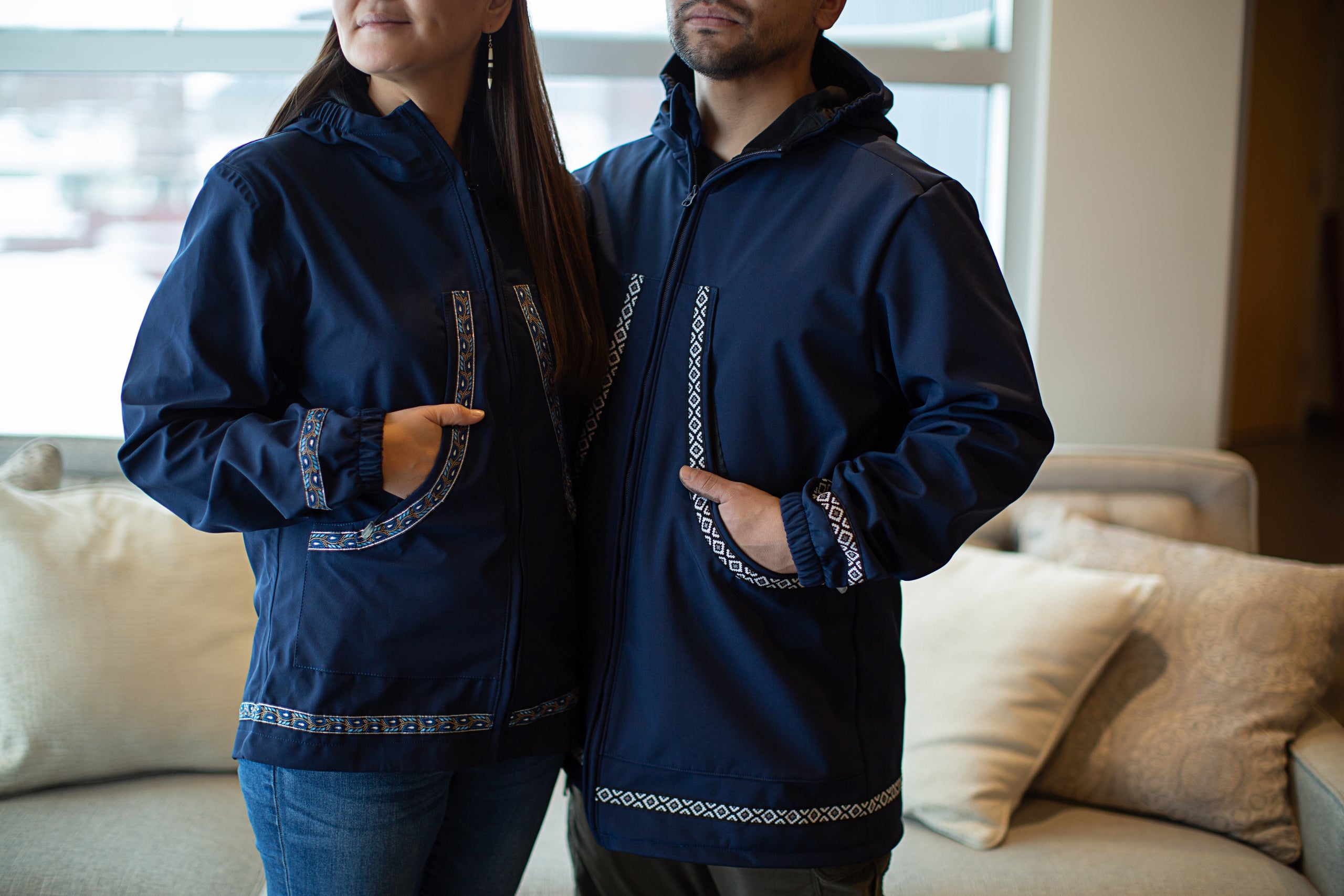 Navy Blue-Fleece Lined Siku Jacket (Unisex) | Naataq Gear LLC